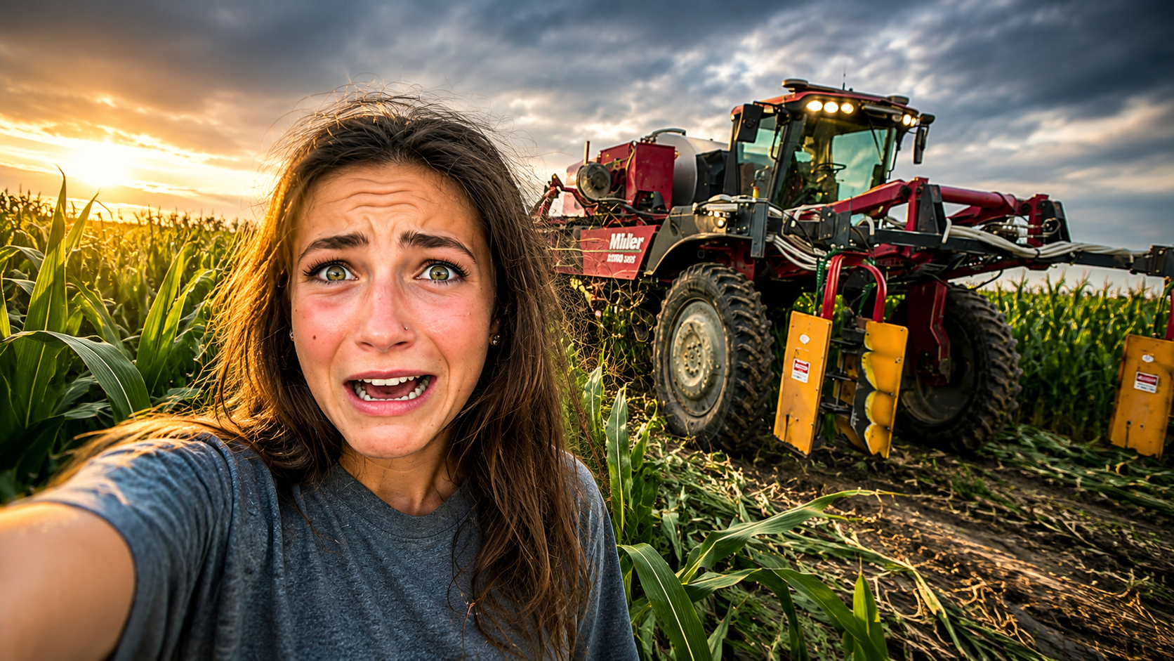 Removing male corn plants