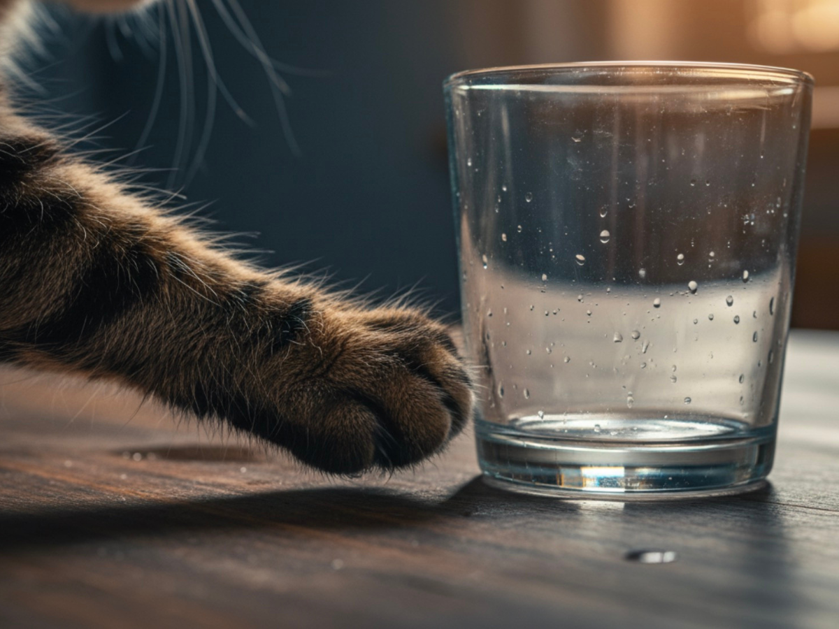 Why do cats push objects off edges on purpose?