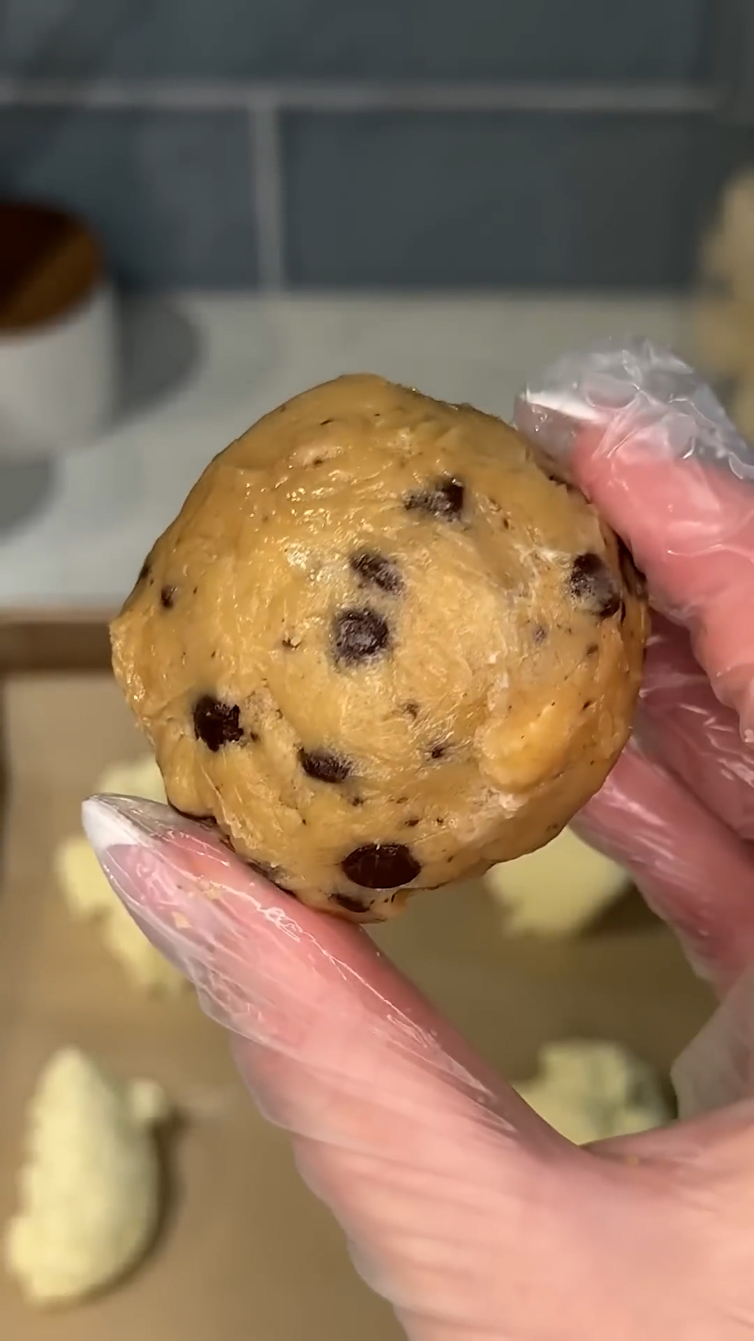 Cream cheese mixture centers chocolate studded cookie dough