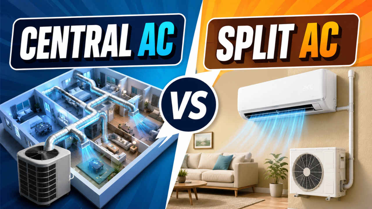 Central AC vs split AC: Price, cooling coverage, energy efficiency and ...