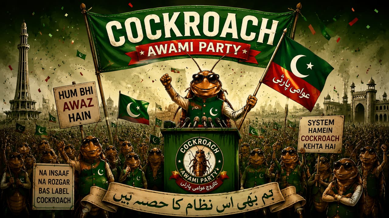 Cockroach Awami Party emerges in Pakistan, inspired by viral Cockroach ...