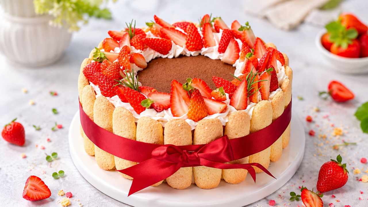 How to make strawberry charlotte cake