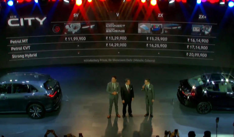 New Honda City ZR-V launched in India; price starts at Rs 11.99 lakh ...