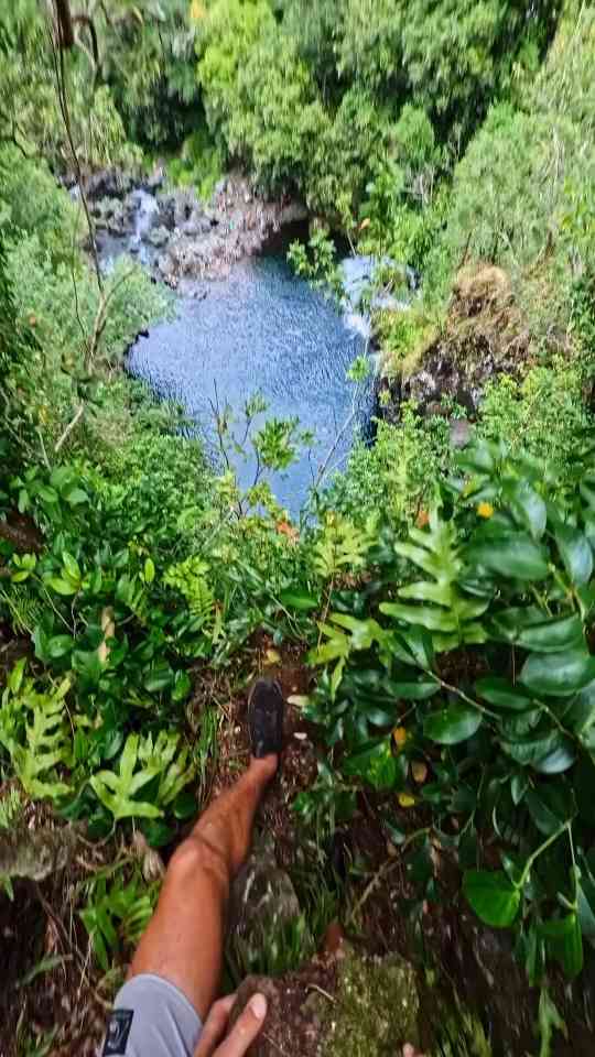 37m jungle waterfall jump POV