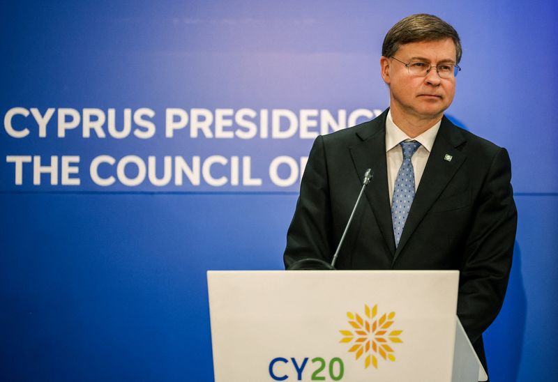 ECB will have to respond to inflation increase, EU's Dombrovskis says
