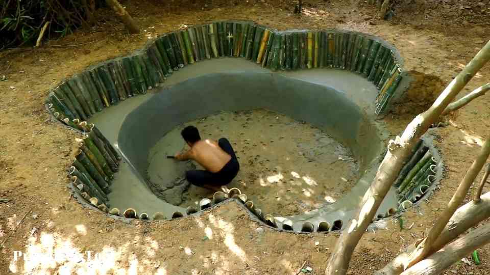 They dug beneath the pool for weeks, and the ceiling nearly gave way