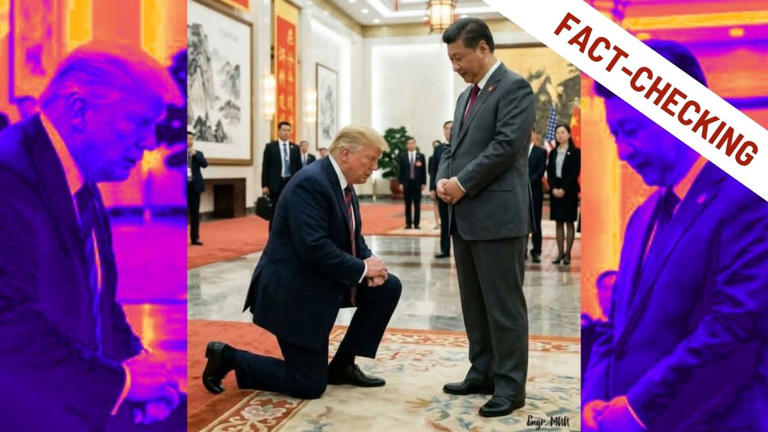 Trump in ginocchio davanti a Xi? La foto è stata creata con l ...