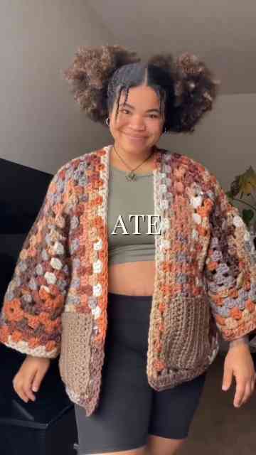 Crochet cardigan hexagon style yarn inspiration