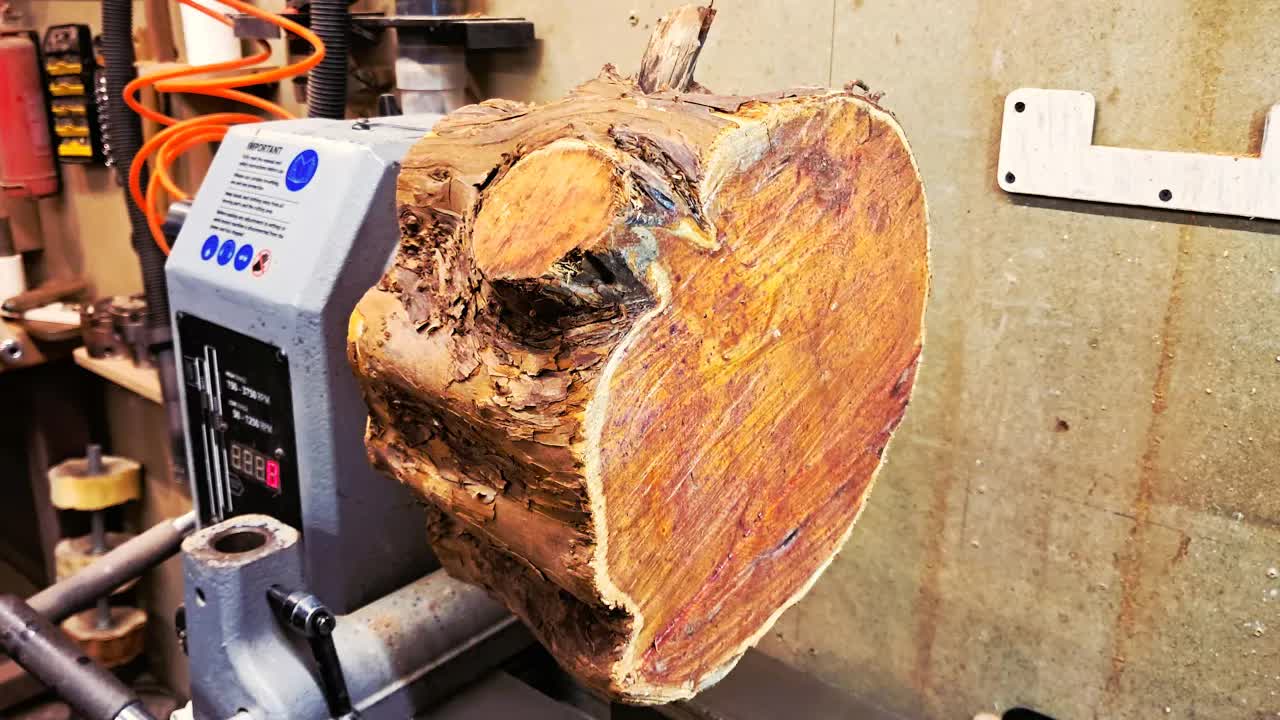 Watch how this piece of yew turns into a bowl running through a natural ...