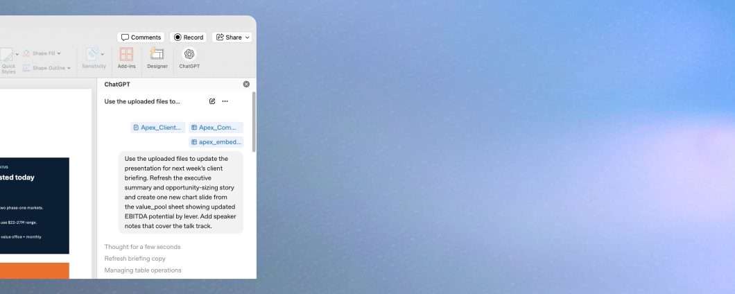 ChatGPT su PowerPoint per creare presentazioni con i prompt