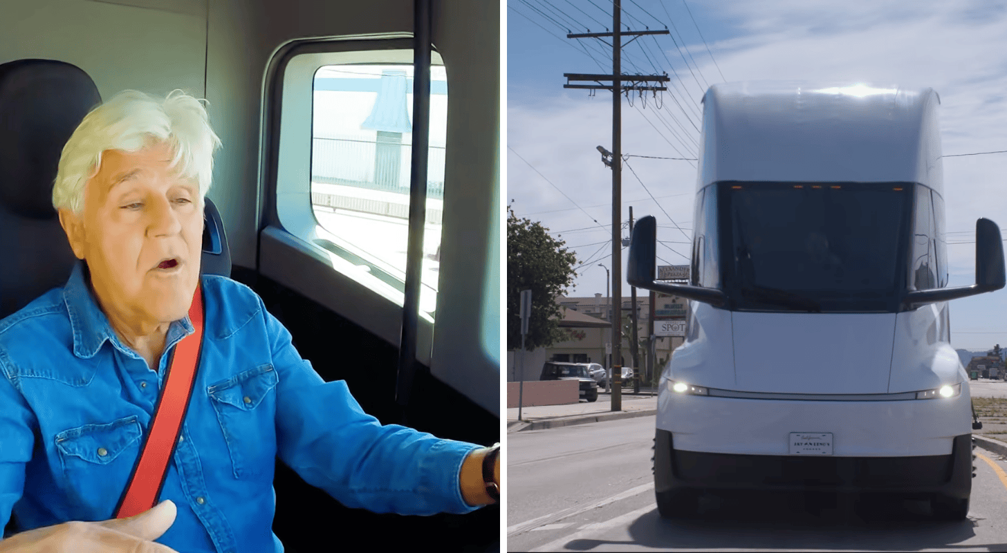Jay Leno just drove the 500-mile Tesla Semi as fuel prices soar across ...