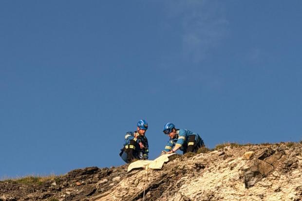 Lifesaving cliff rescue exercise held along Cumbrian coastline