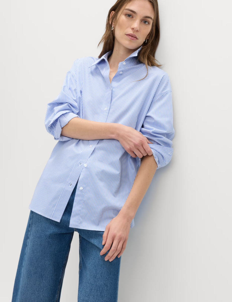 Goodbye jackets, hello cool, oversized shirts - M&S's £20 style is made ...