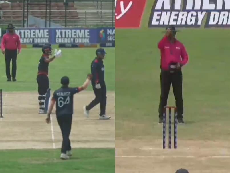 Nepal star Rohit Paudel given LBW despite ball hitting gloves, furious ...