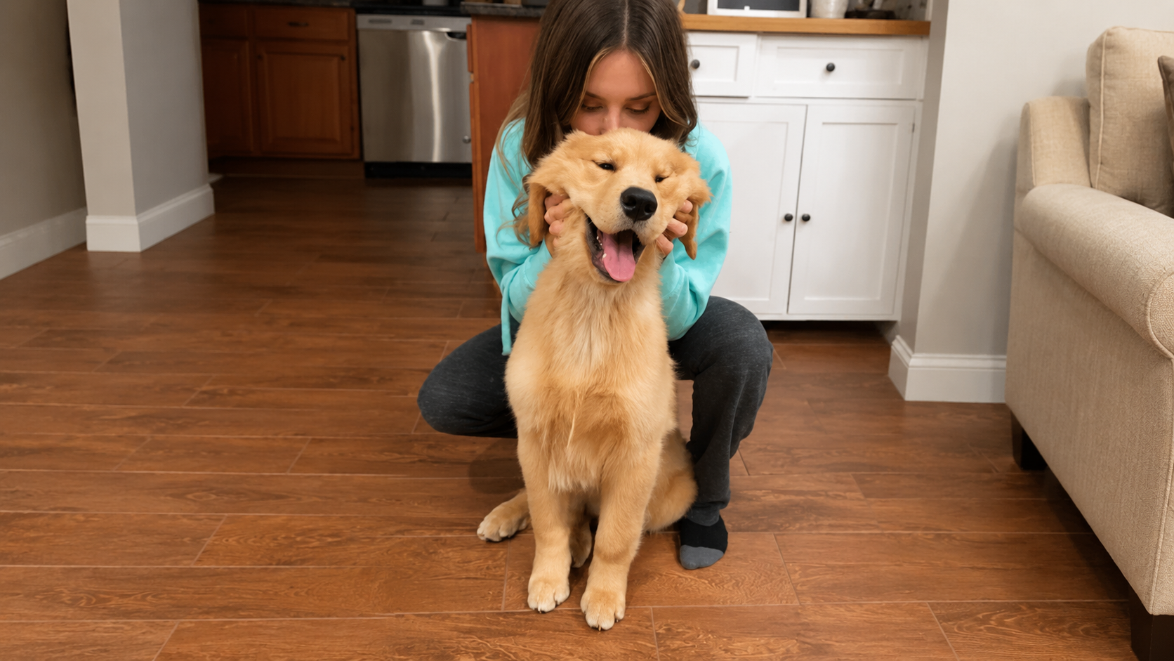 My puppy somehow got even fluffier