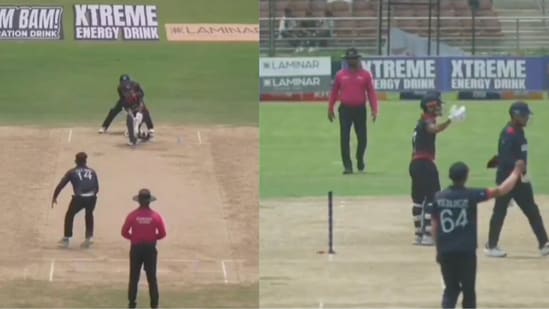 LBW without ball hitting pad: Umpiring howler leaves Nepal batter livid ...