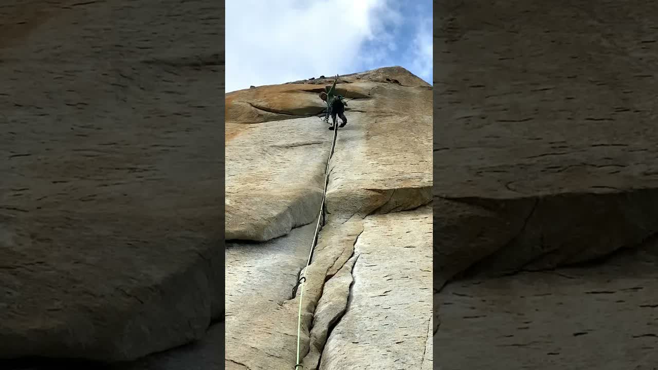 Climbing Salathe in a day, clouds can't stop the party!