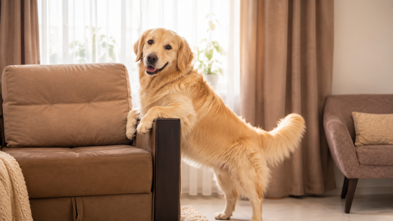 Golden retriever turns hide and seek into detective work