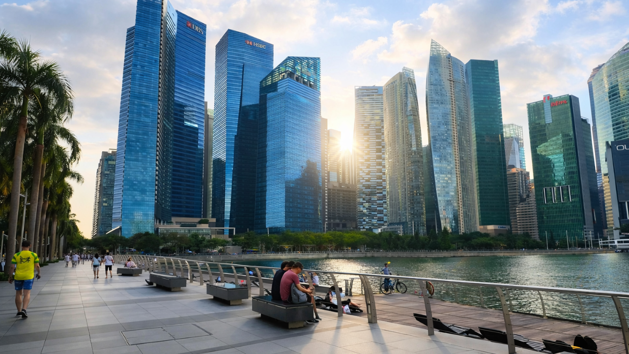 Exploring Marina Bay Sands and Singapore skyline (4K)