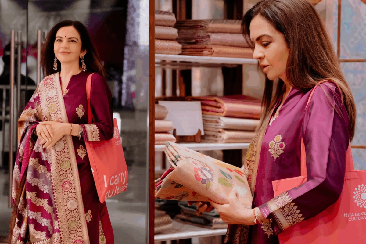 Nita Ambani’s handwoven Banarasi butidar suit celebrates India’s rich ...