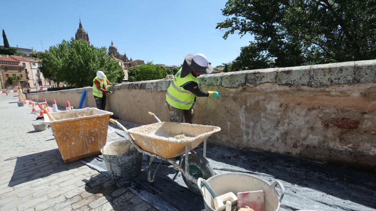 El puente romano de Salamanca cambia de imagen por primera vez en más ...