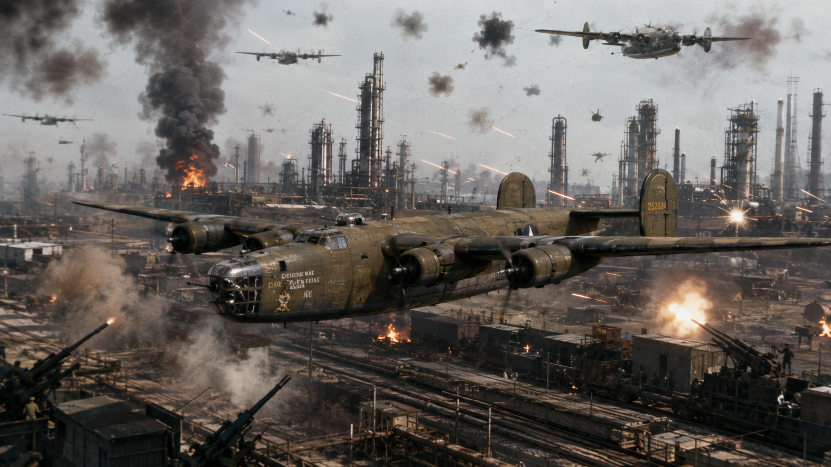 Operation Tidal Wave - 178 B-24s hit Hitler’s gas station and flew into ...