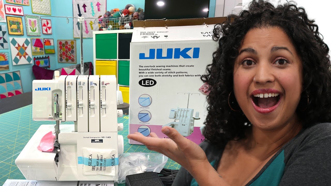Unboxing JUKI MO-114D serger overlocker machine