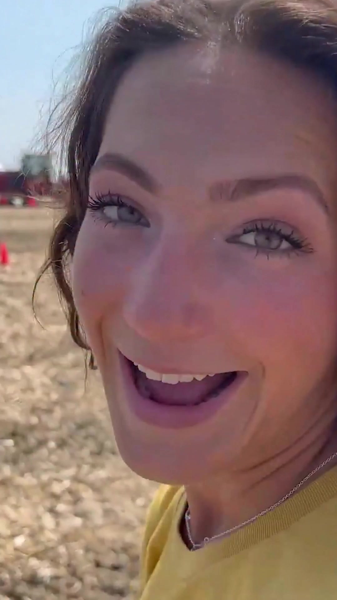 Driving a case tractor on the farm