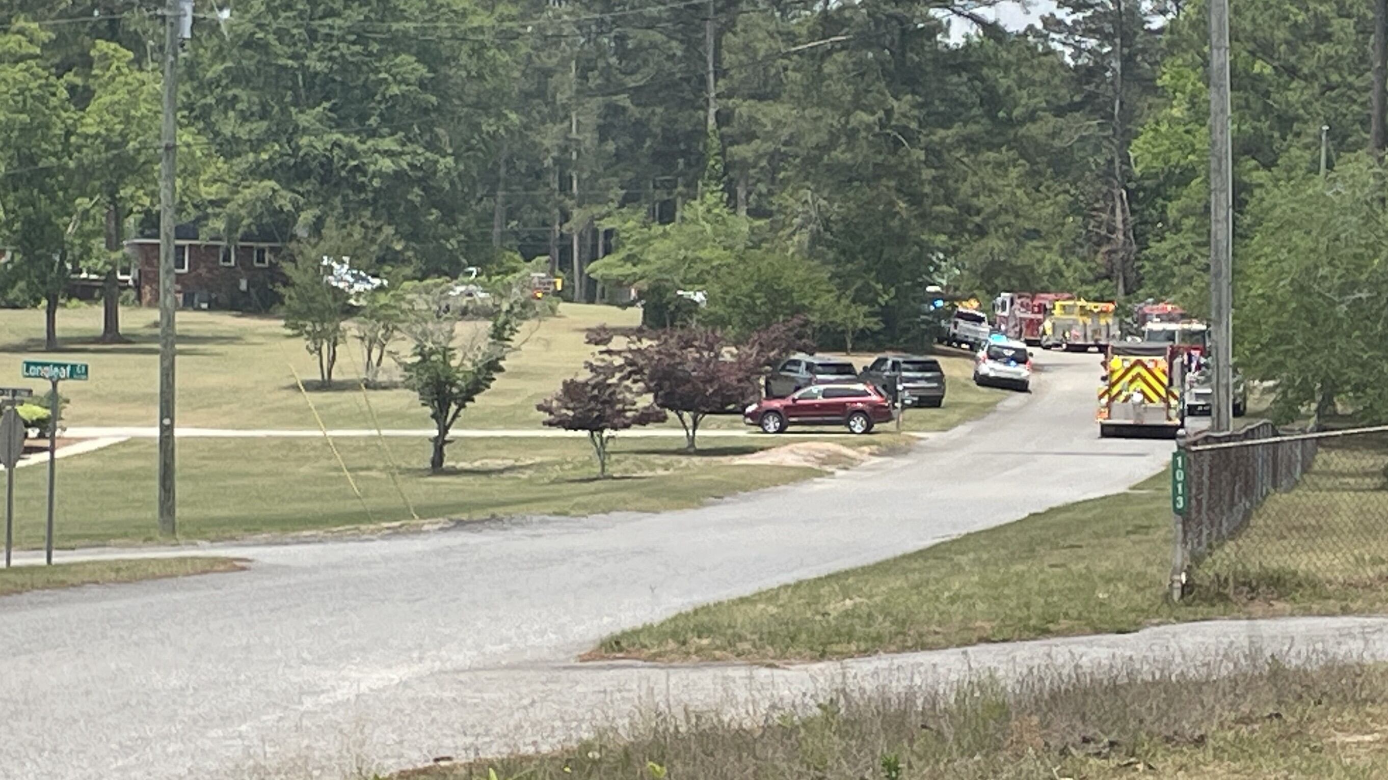 Crews battle house fire near North Augusta High School