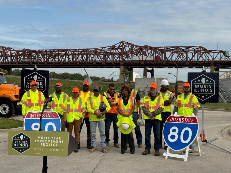 Photos: Governor JB Pritzker Bringing Joliet Brand New I-80 Bridge, He ...