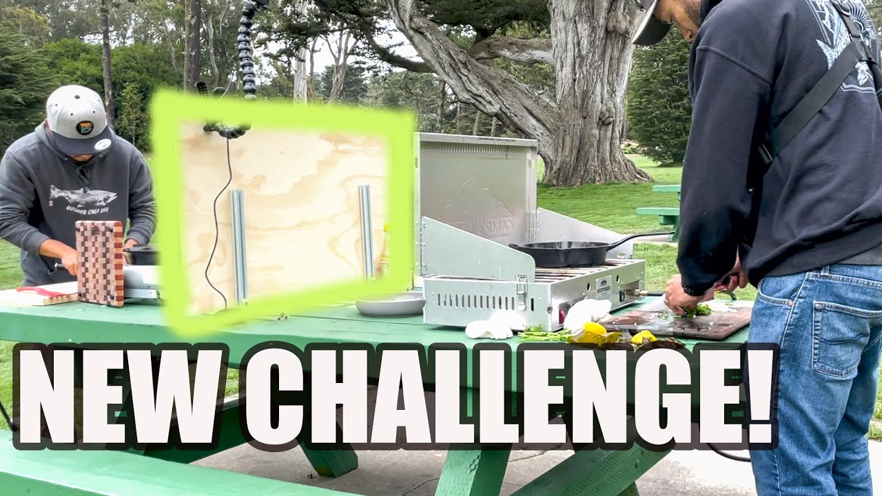 Partitioned cooking challenge with Fisherman's Life | Can he keep up?