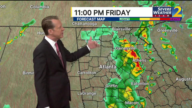 Strong to severe storms in north Georgia to start Memorial Day weekend