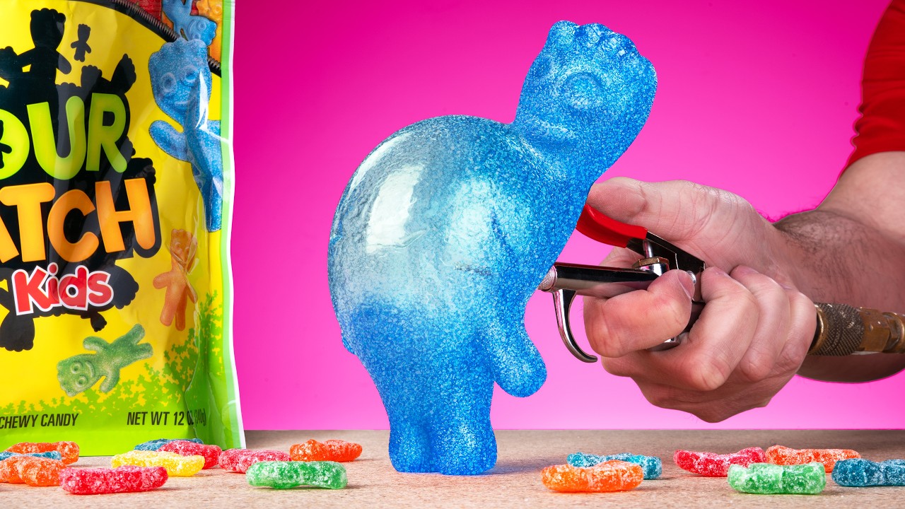 Watching this Sour Patch Kid explode