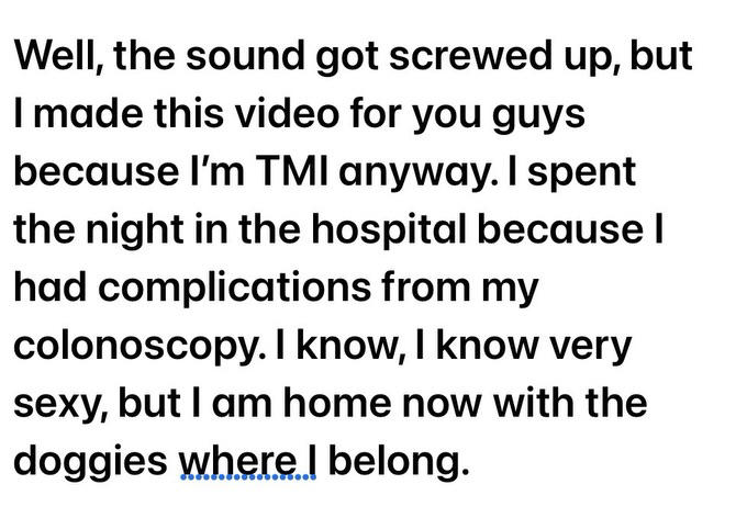 Kathy Griffin reveals she was hospitalized over colonoscopy ...