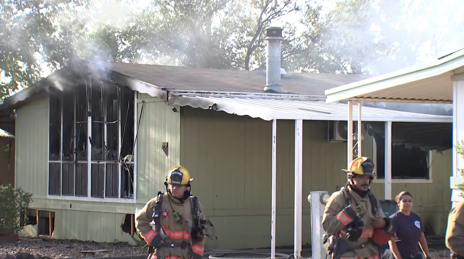 Clark County firefighters respond to house fire near Fremont, Charleston