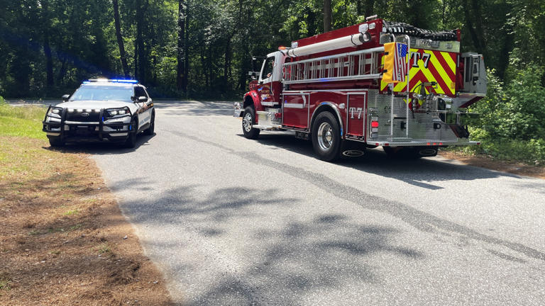 Crews battle house fire near North Augusta High School