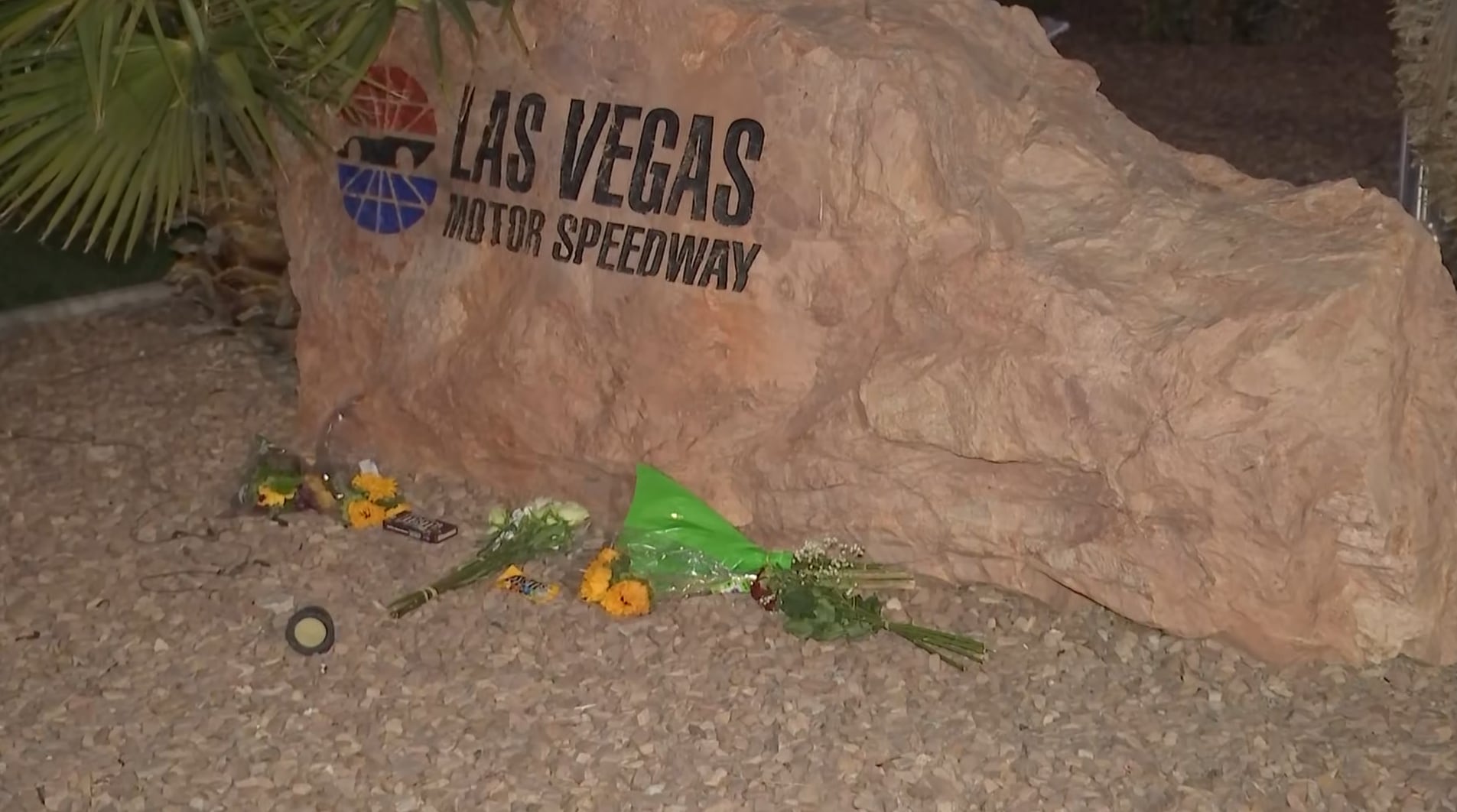 Memorial grows for Kyle Busch outside Las Vegas Motor Speedway