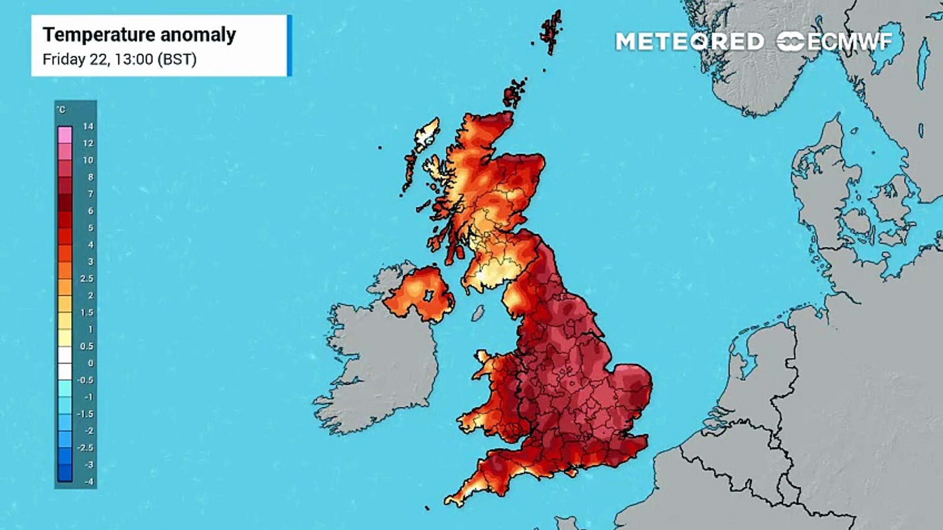 High pressure over the UK leading to potentially record-breaking ...