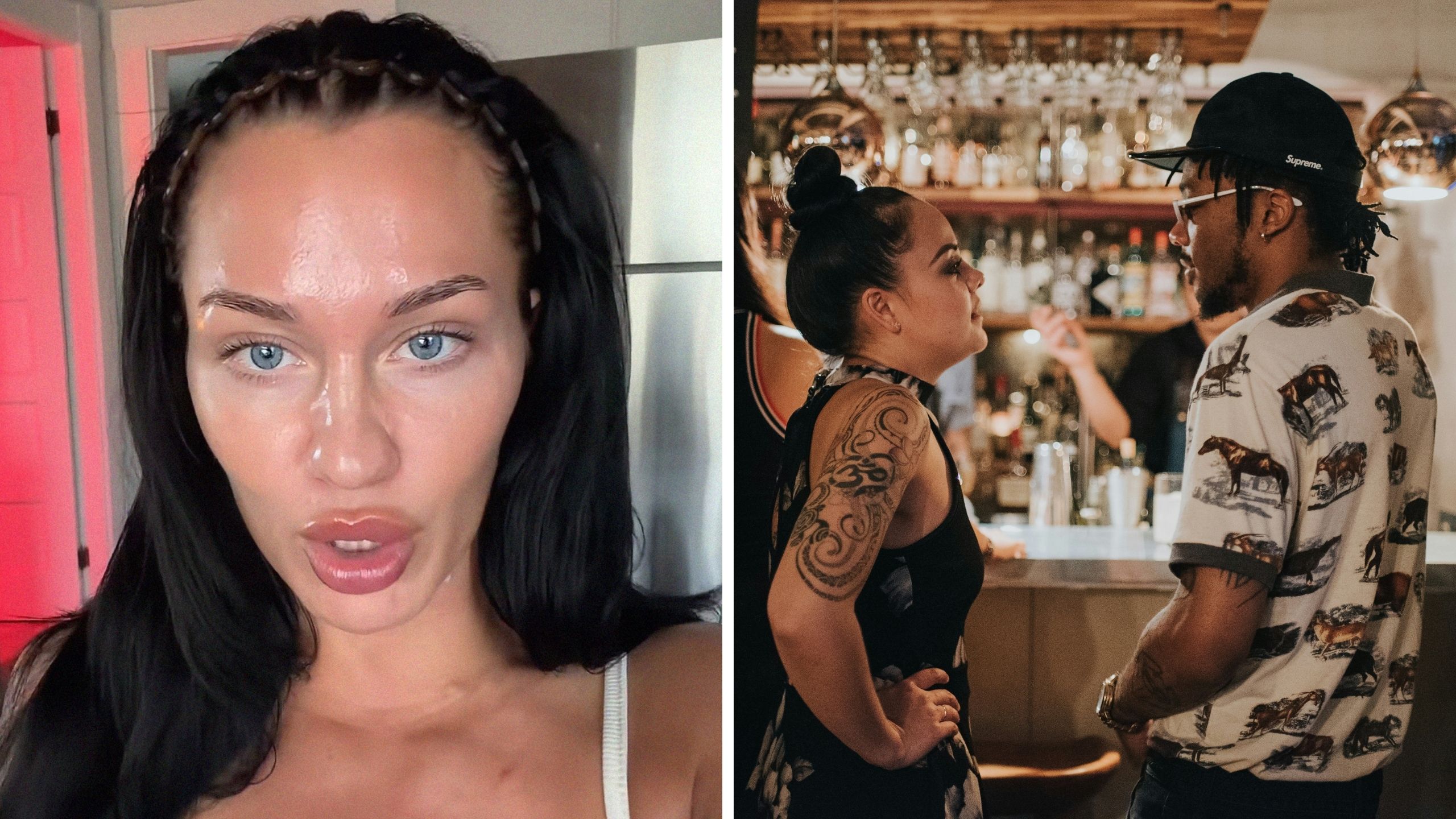 Boston bartender serves couple beer and vodka soda. Then the man starts ...