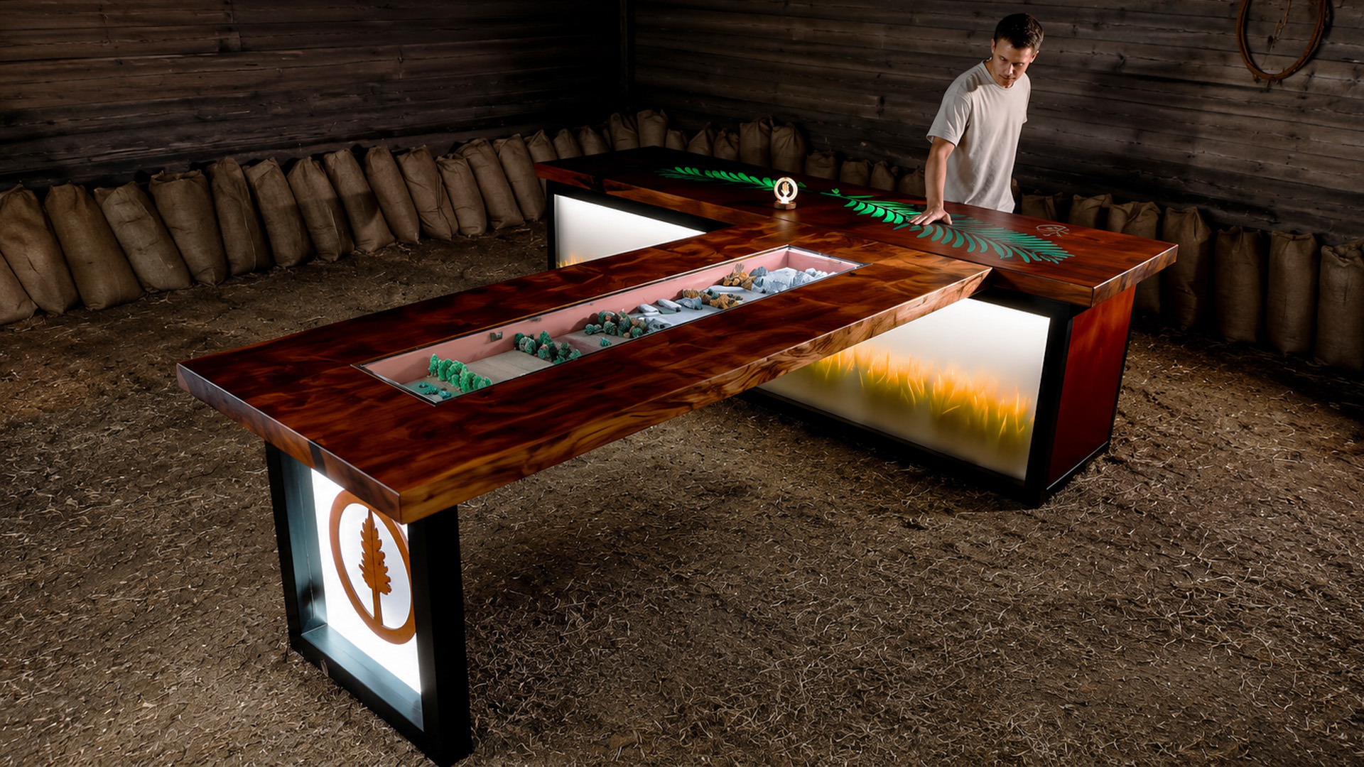 Crafting a custom luxury wooden table with intricate design