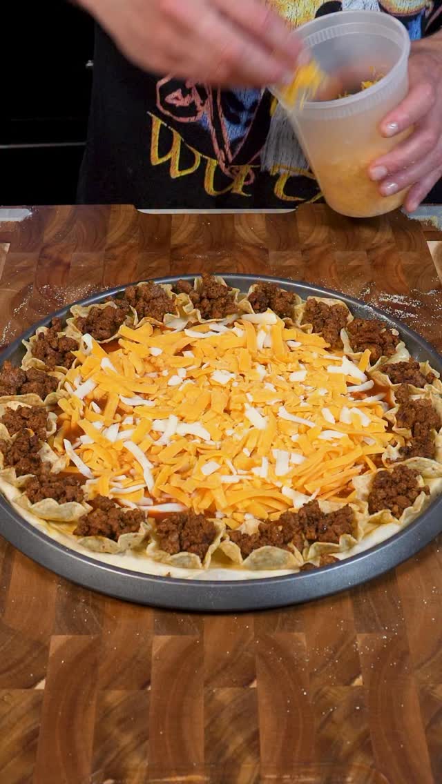 Nacho crust pizza