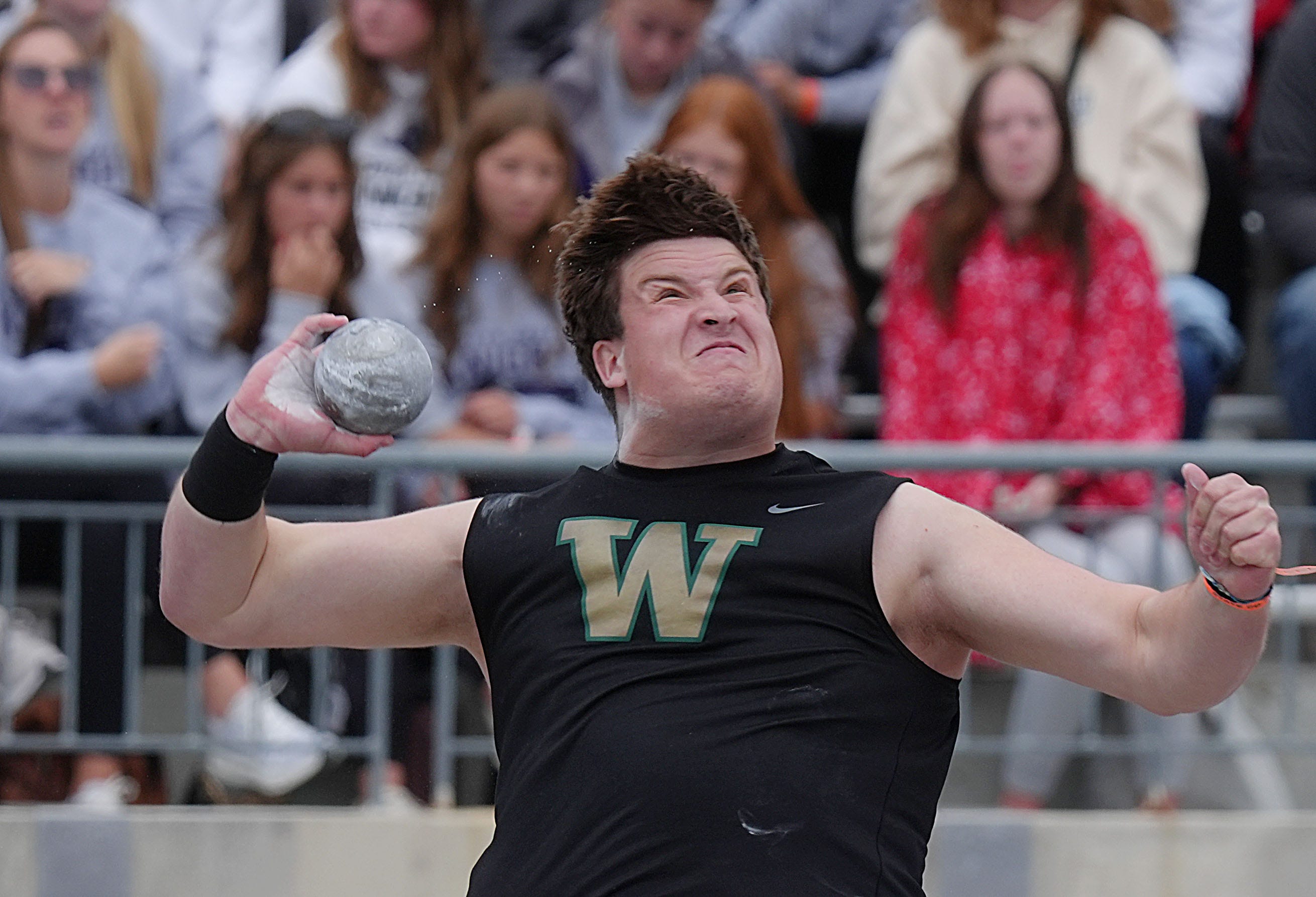Iowa City West's James Barnett takes 2nd in shot put at state track meet