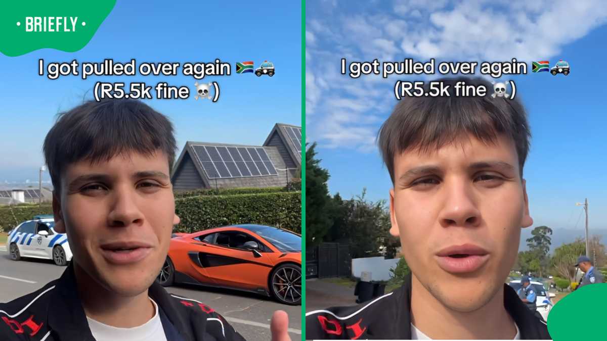 Luxury car owner calmly reacts to hefty traffic fine after police stop