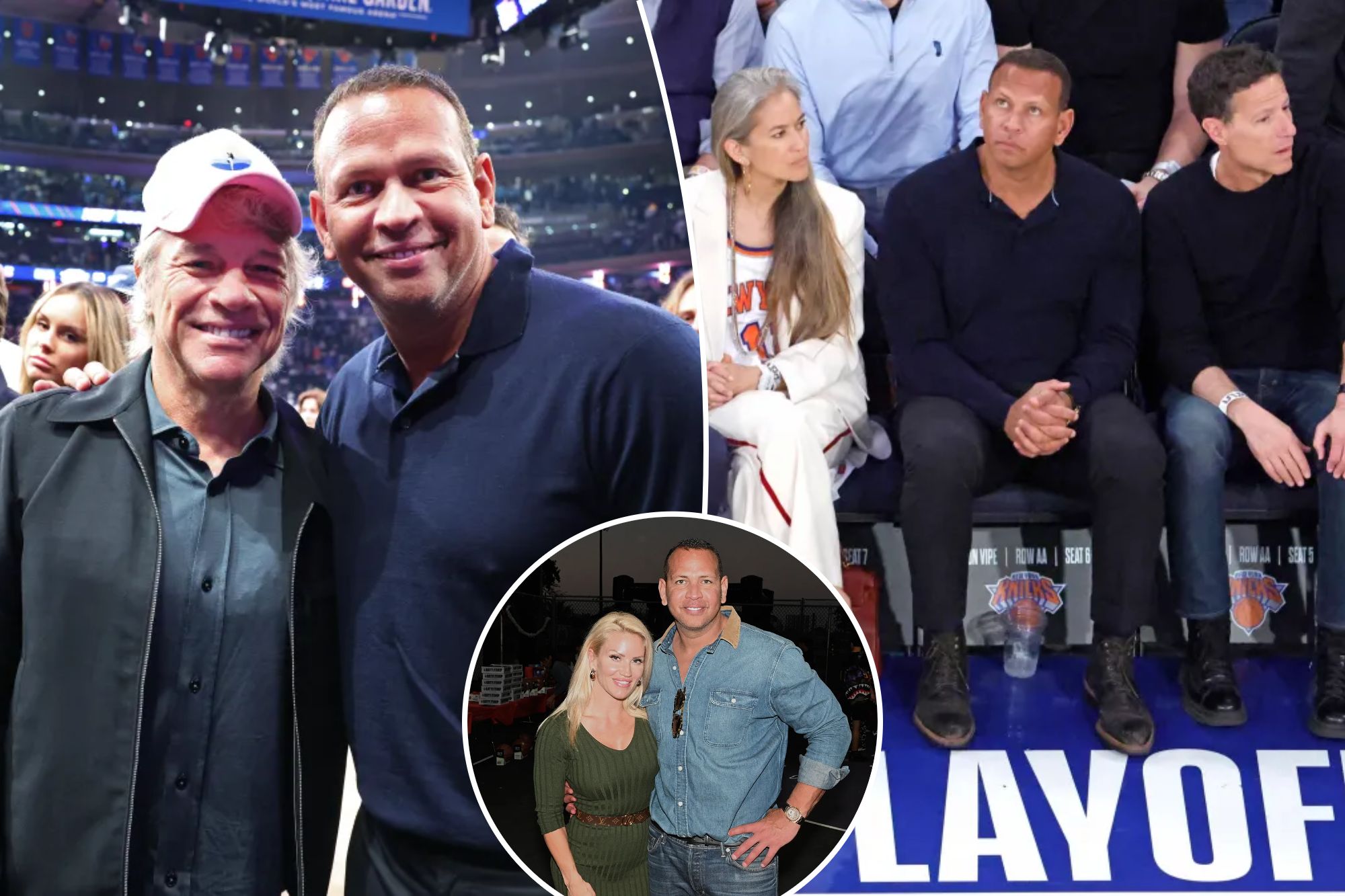 Freshly single Alex Rodriguez enjoys Knicks’ Game 2 win alongside Bon Jovi
