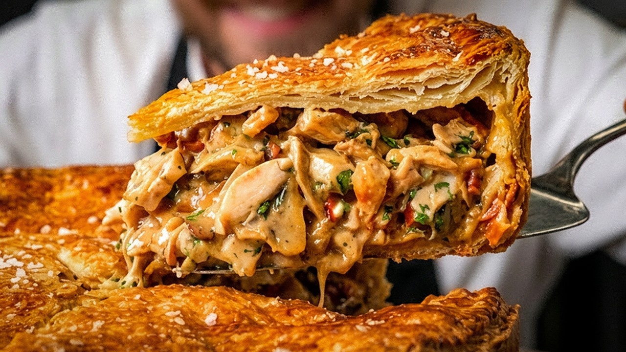 Watch how to build a deep flavor chicken pie from scratch