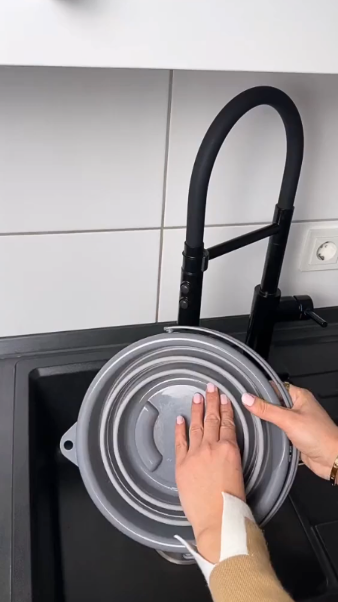 Kitchen floor cleaning and restocking bottles