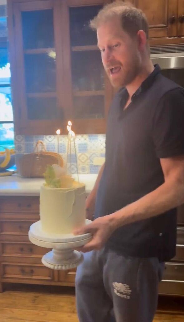 Harry and Meghan share rare glimpse of Montecito home as wedding cake ...