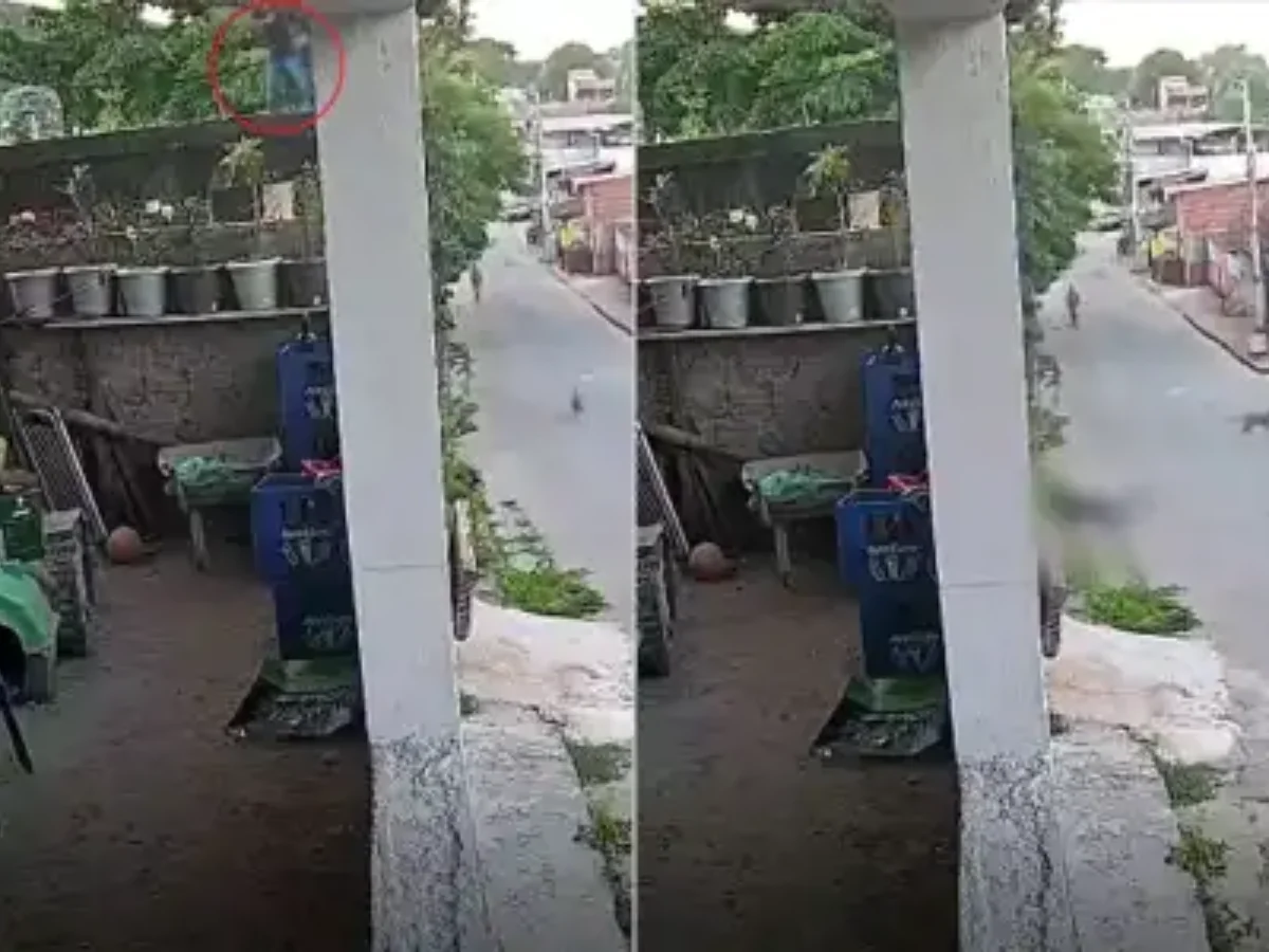 Menino cai de laje ao soltar pipa e câmeras registram momento do acidente