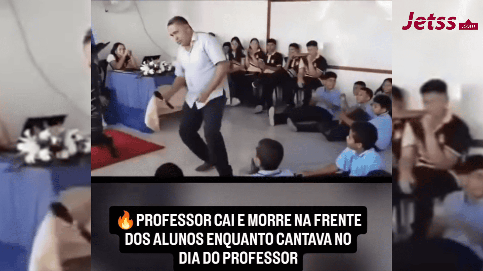 Professor cai e morre na frente dos alunos enquanto cantava no Dia do ...