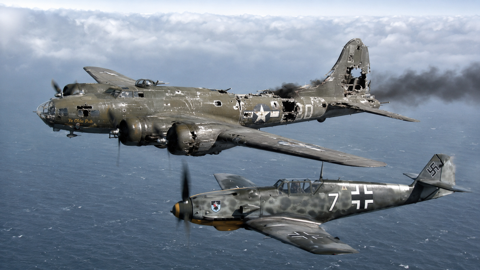 The German pilot who escorted a crippled US bomber to safety